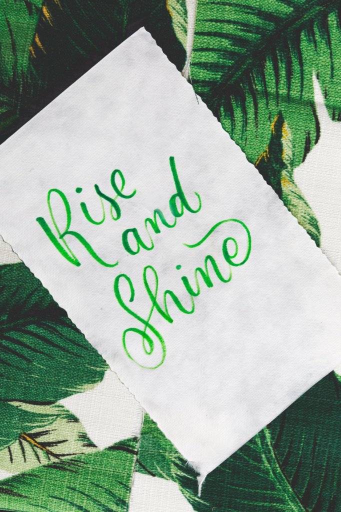 cursive-handwriting-with-rise-and-shine | ほしのや
